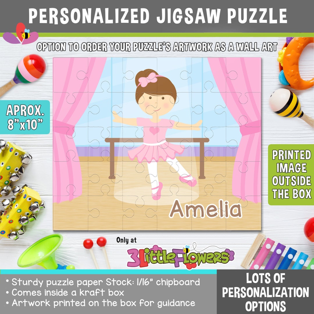 Personalized Ballerina Puzzle - Personalized 8" X 10" Puzzle ...