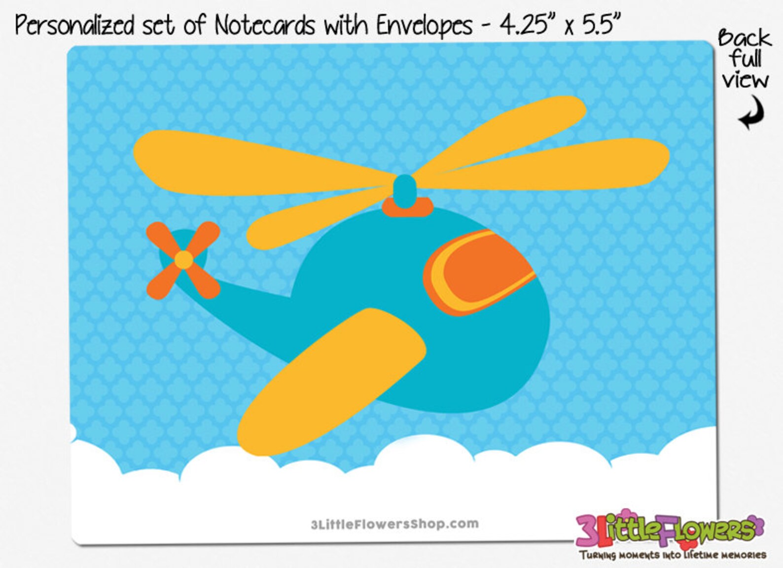 Helicopter Note Cards Set of Personalized Note Cards 4.25 - Etsy