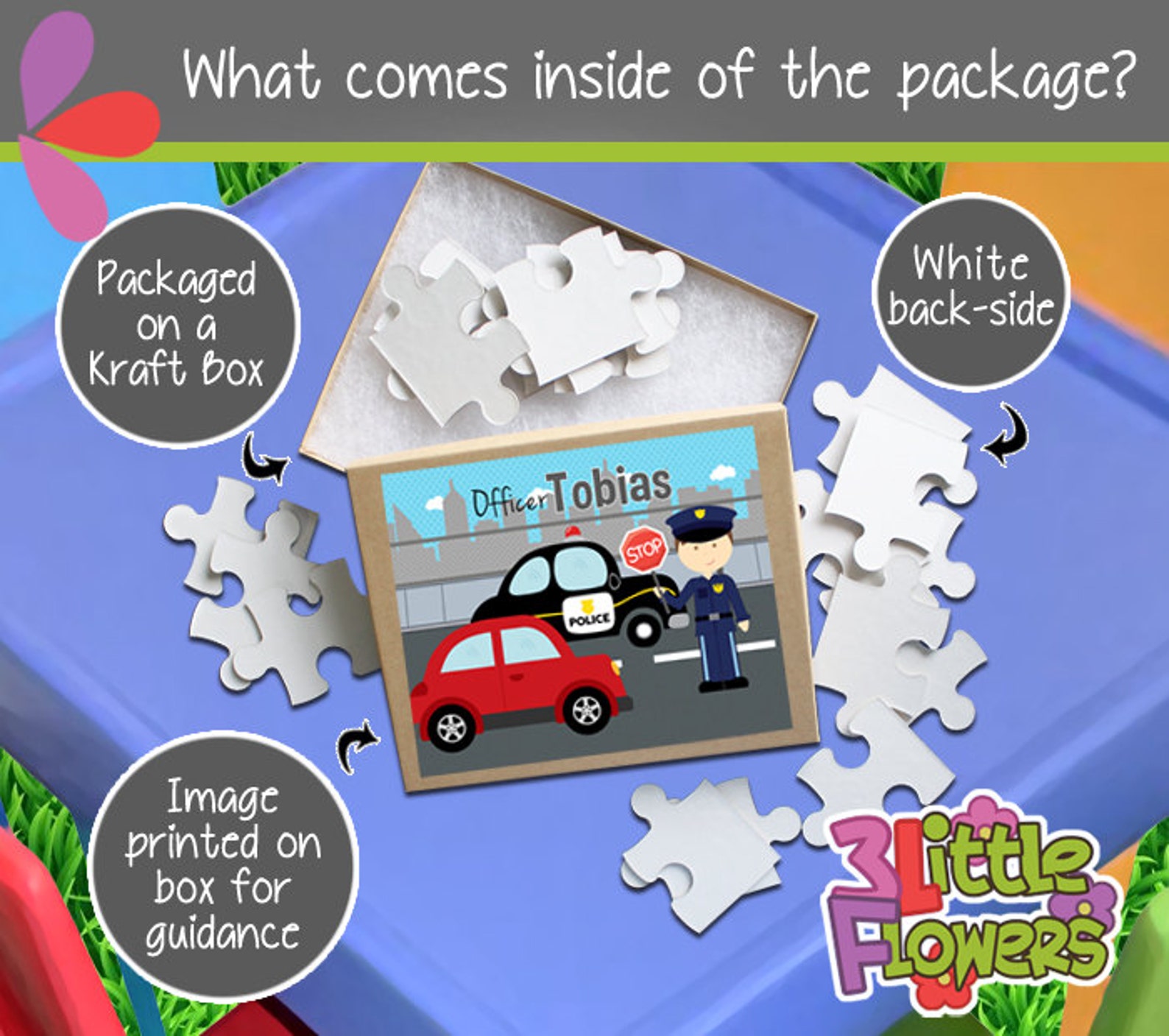 Policeman Puzzle Personalized 8 X 10 Puzzle Personalized - Etsy