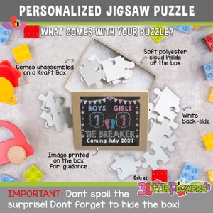Personalized Pregnancy Tie Breaker Puzzle - Personalized 8" X 10 ...