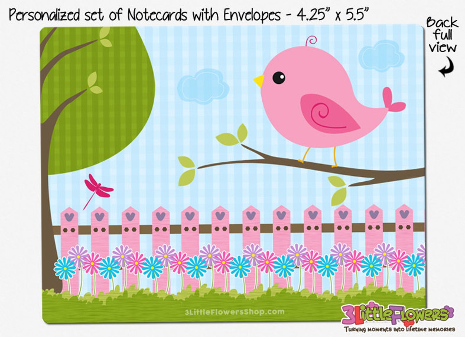 Bird Note Cards Set of Personalized Note Cards 4.25 X | Etsy