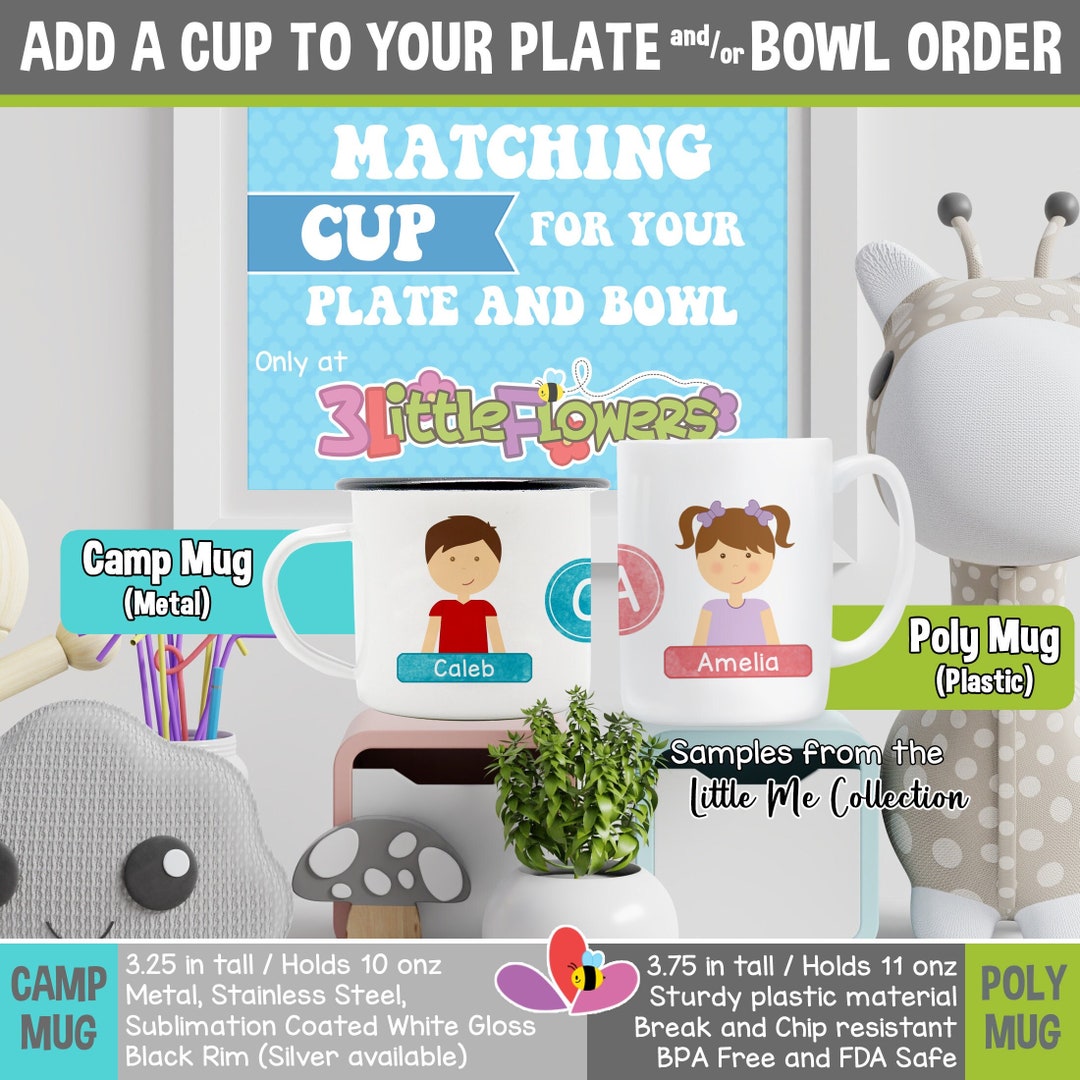 ADD ON ONLY Cup for Kids Made to Match - Personalized Children Poly Mug ...