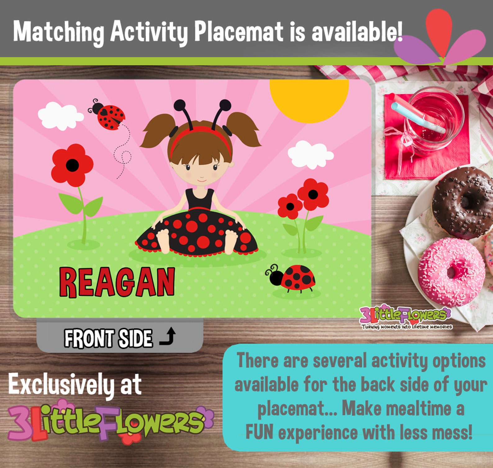 Ladybug Plate and Bowl Set Personalized Plastic Children - Etsy