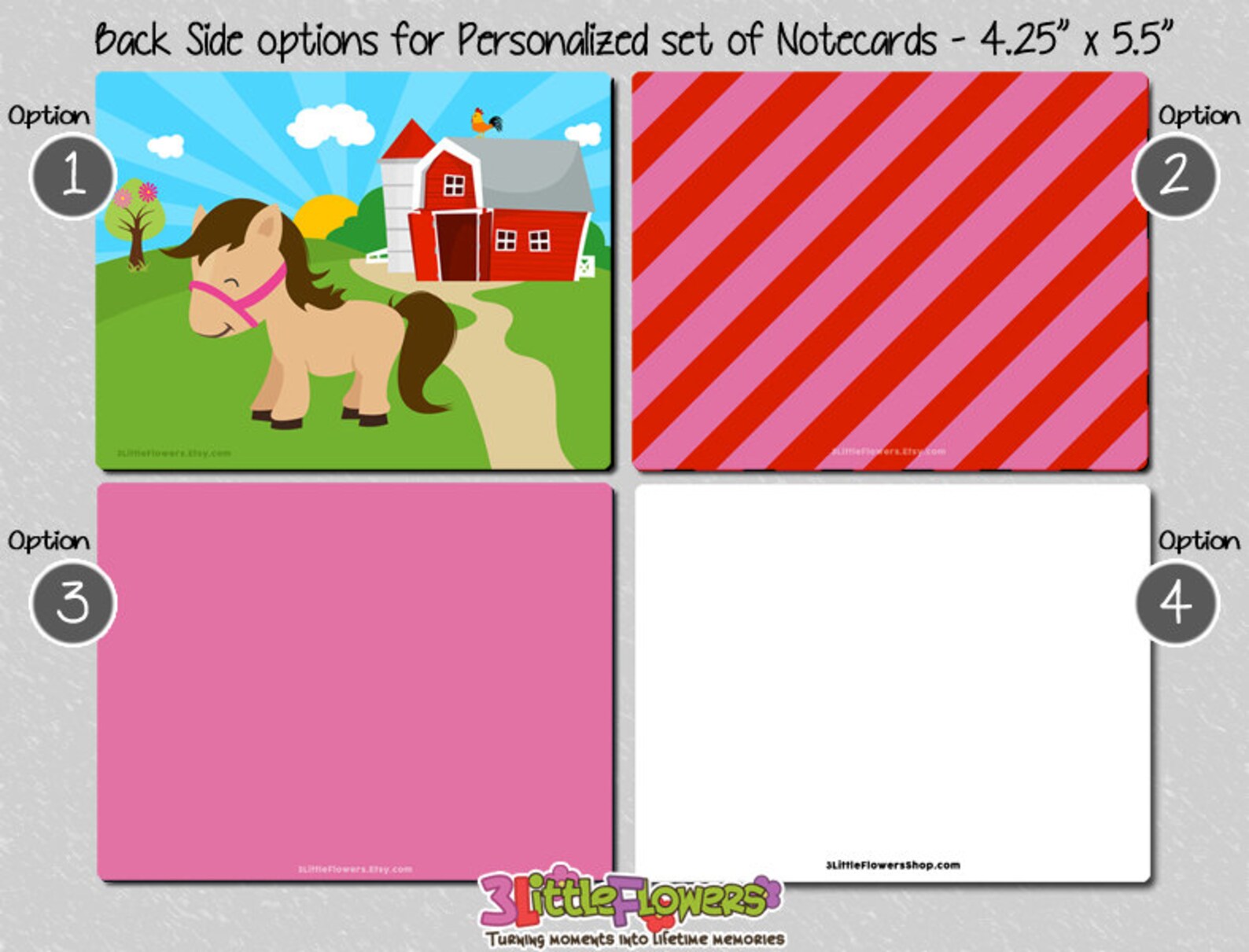 Pony Note Cards Set of Personalized Note Cards 4.25 X - Etsy