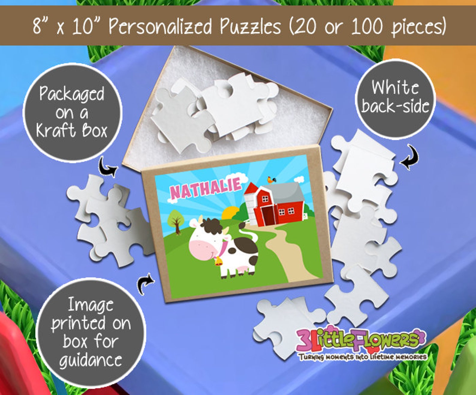 Cow Puzzle Personalized 8 X 10 Puzzle - Etsy