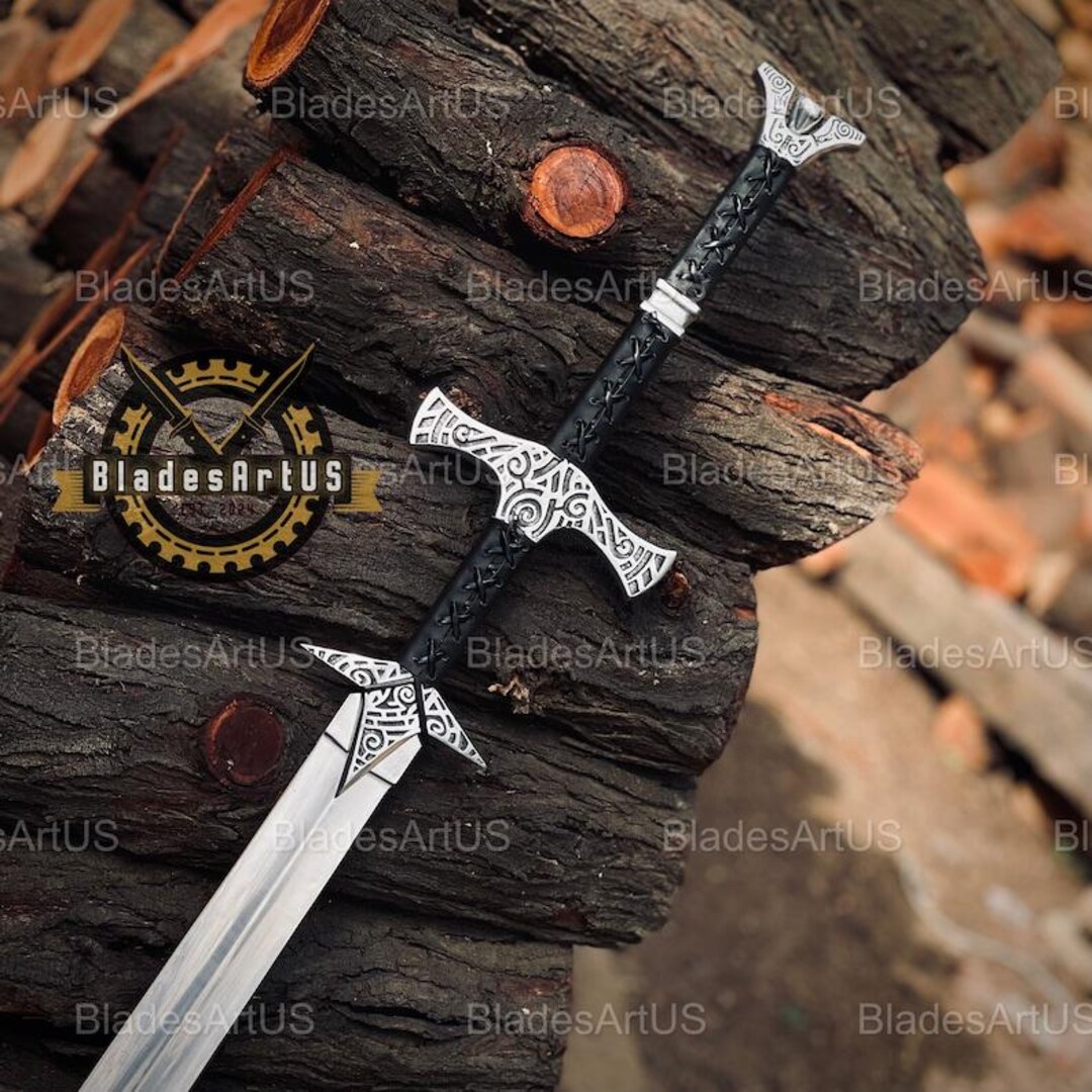Custom Handmade Two Handed Skyrim Sword, Viking Swords, Engraved Long ...