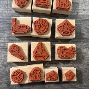 Toy Box Stampin' Up! Stamp Set of 4 - Retired 2002 - Baseball, Toys ...