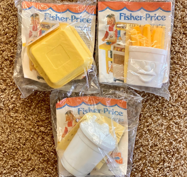 Vintage 1988 Fisher Price Mcdonald's Happy Meal Toy: Sealed Food Guy - Etsy