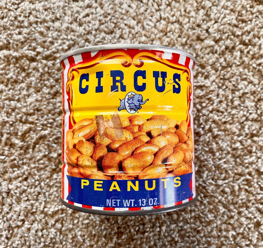 Rare Vintage (1957) Circus Peanuts Unopened Metal Tin | 13oz. Tin Still ...