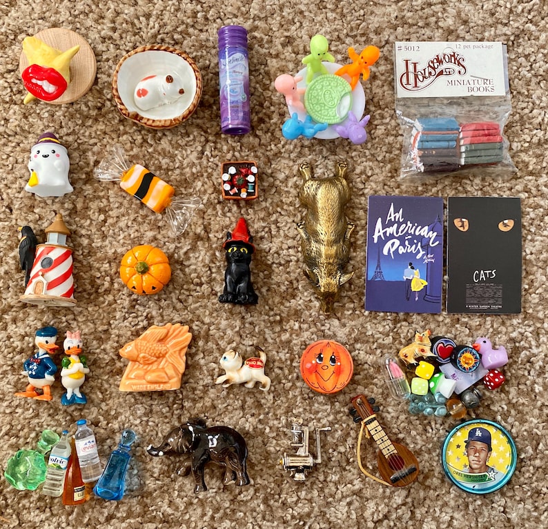 Vintage Trinkets & Minis - Dollhouse, Shelves, Printer Tray ...