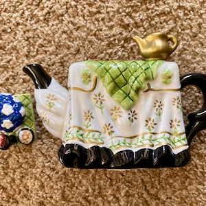 Vintage Houston Harvest Hand-painted Teapot: 1980s Ceramic Farmhouse ...