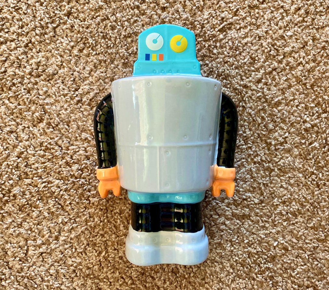 Vintage (2013) Target Brand Robot Ceramic Coin Piggy Bank | Unique Coin ...