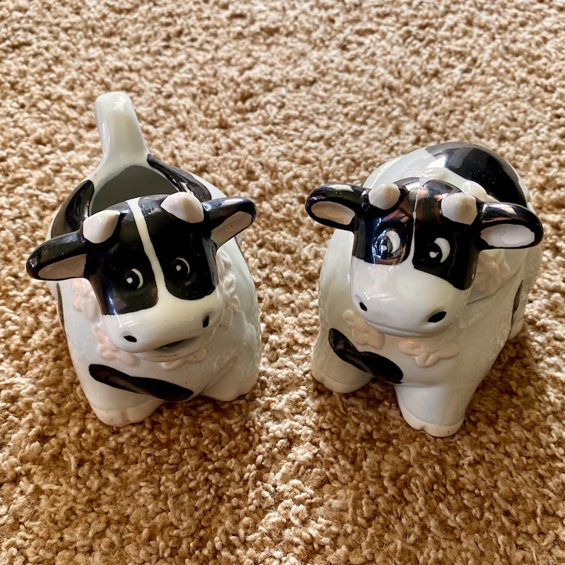 Vintage Cow Sugar Set - Etsy