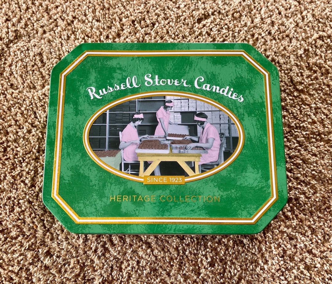 Vintage Style Russell Stover Green Tin: 1931 Collection Trinket Box - Etsy