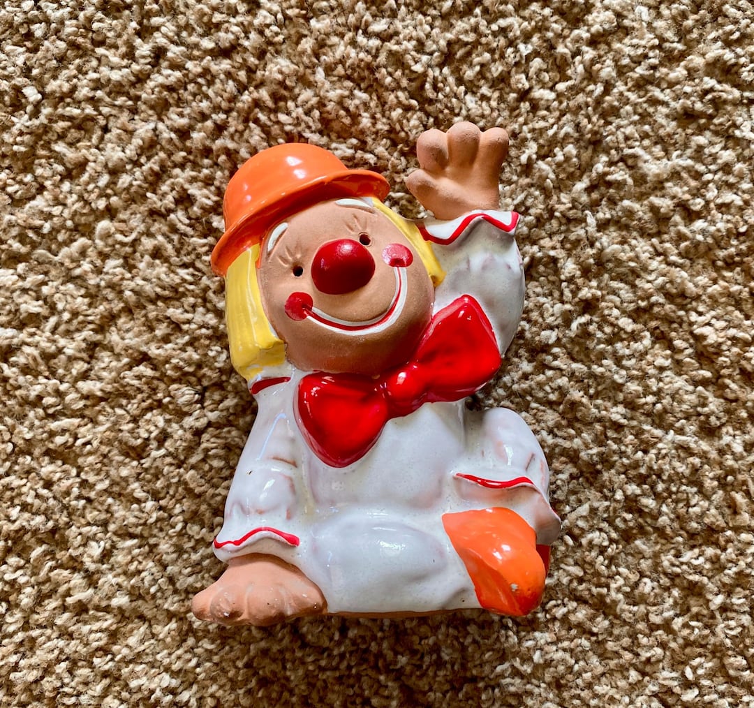 Vintage Waving Circus Clown Coin Bank: Retro Ceramic Piggy Bank - Etsy