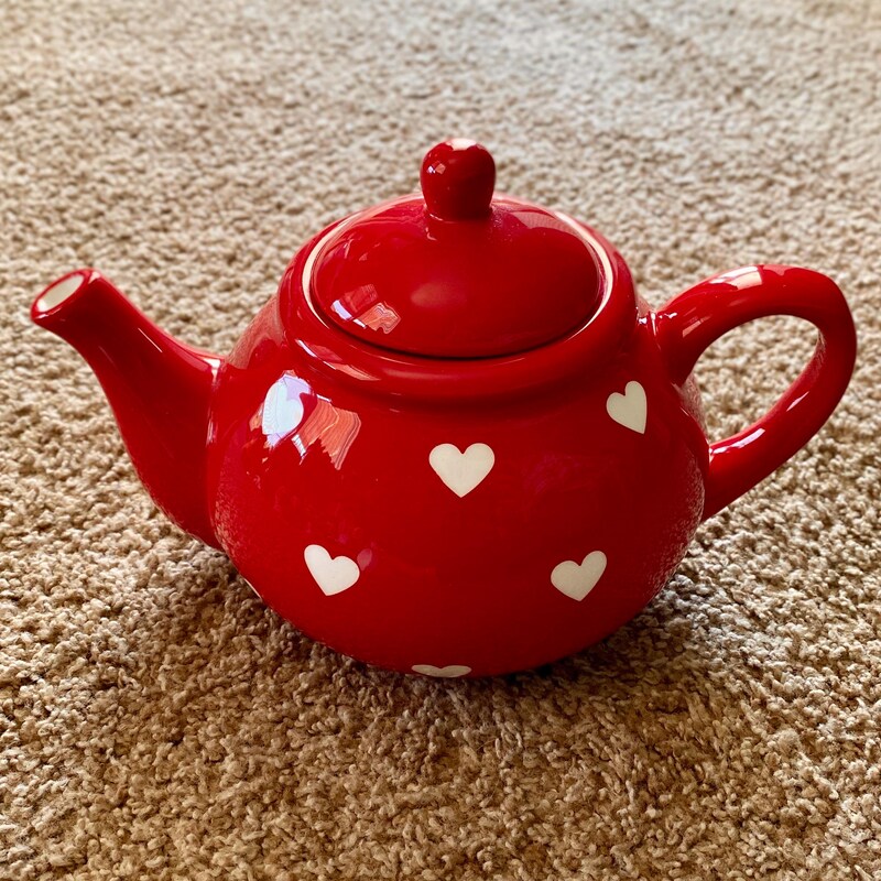 Red Teapot - Etsy