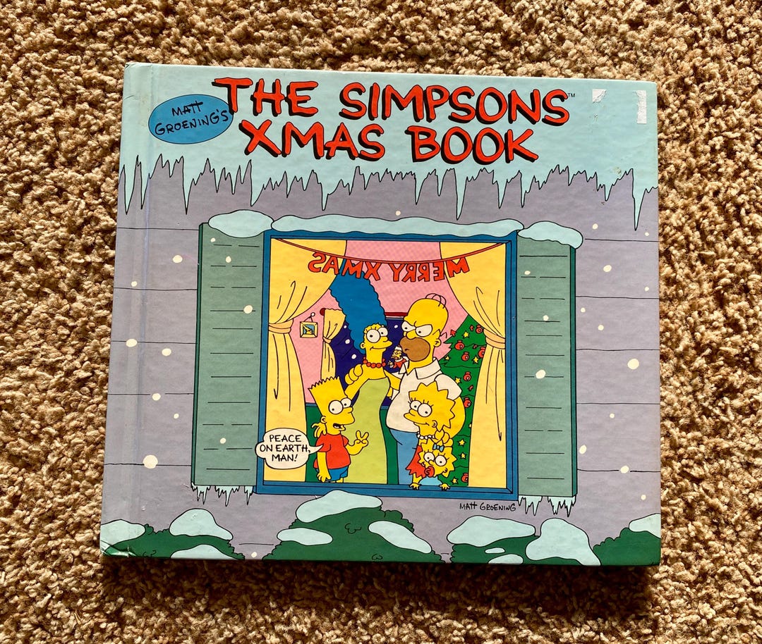 Vintage (1990) "the Simpsons Xmas Book" Hardcover Holiday Christmas ...