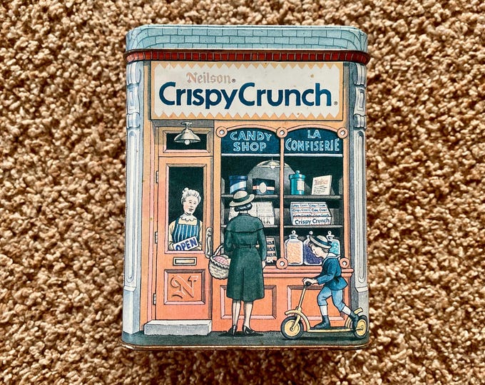 Vintage 1990s Neilson Crispy Crunch Tin Canister: Canadian Chocolate ...