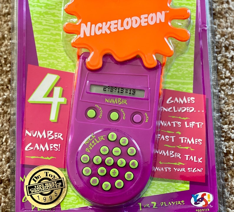 Vintage (1995) Nickelodeon Nick Number Puzzler Hand-held Electronic ...