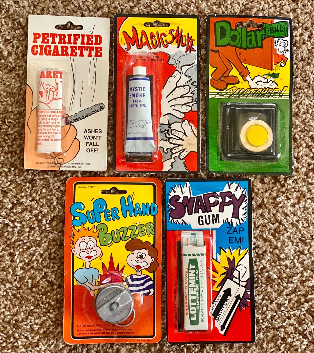 Vintage 1980s Trick Novelty / Practical Joke Toys Gag Gifts You Choose ...