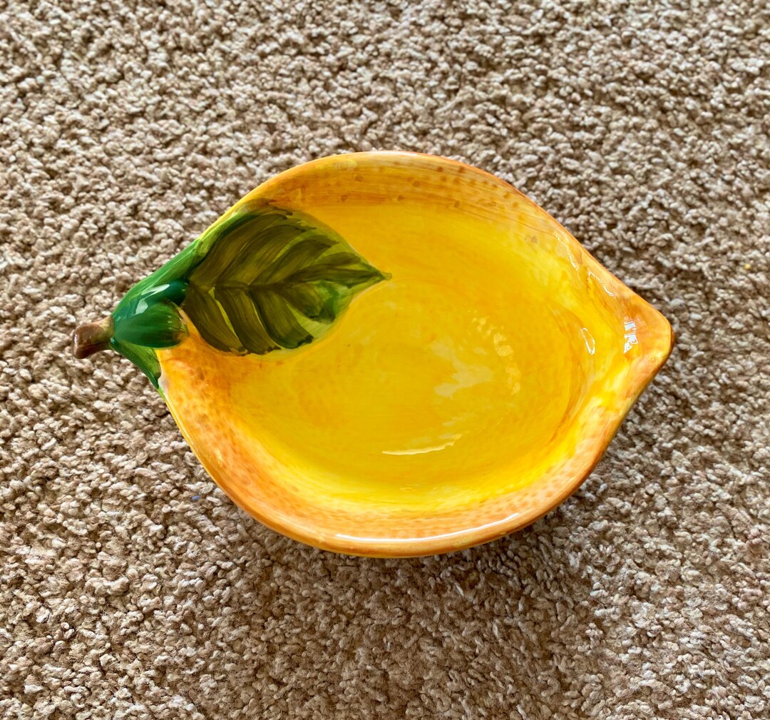 Vintage "sketch Lemon" by Maxcera Lemon Ceramic Bowl | Dish for Candy ...