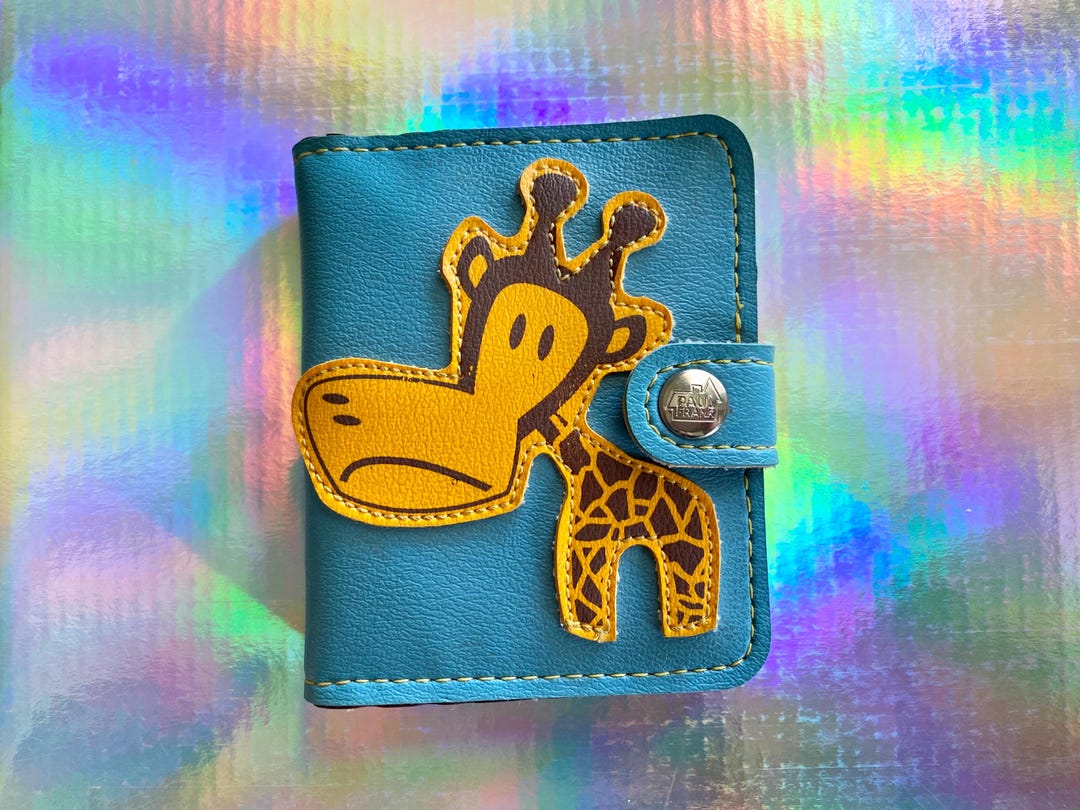 Rare Vintage (1990s) Paul Frank Giraffe Compact Wallet | Blue & Yellow ...