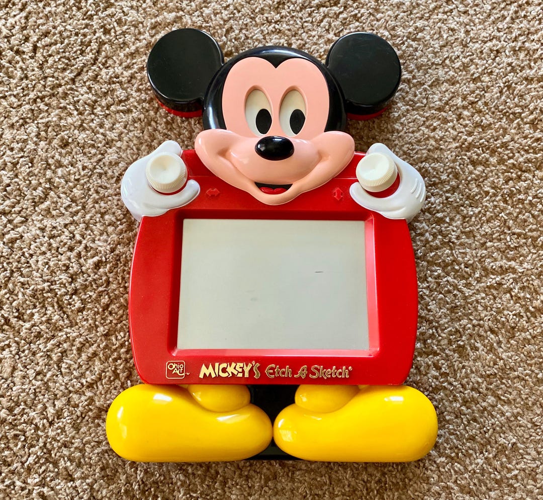 Vintage (1991) Mickey Mouse Etch-a-sketch Disney Collectible Toy [pre ...