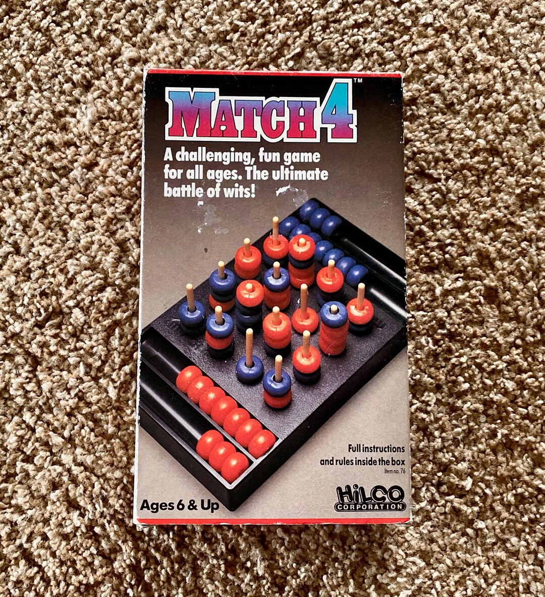Vintage (1988) "match 4" Battle of Wits Strategy & Logic Game by Hilco ...