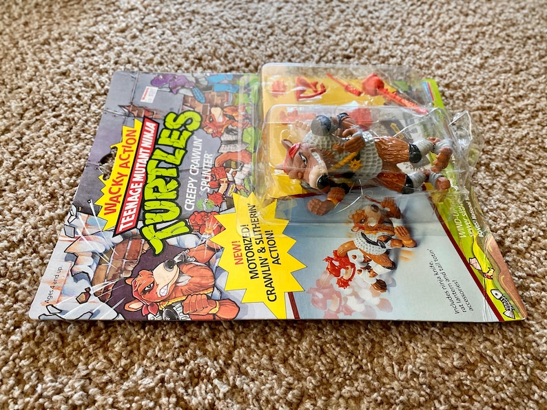 Vintage 1990 TMNT Creepy Crawlin' Splinter Motorized Action Figure ...