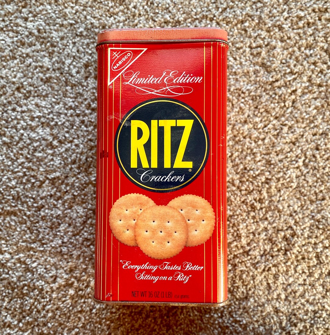 Vintage (1986) Limited Edition Nabisco Ritz Crackers 16oz. 10" Tall Tin ...