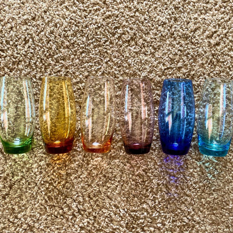 Colored Glassware - Etsy