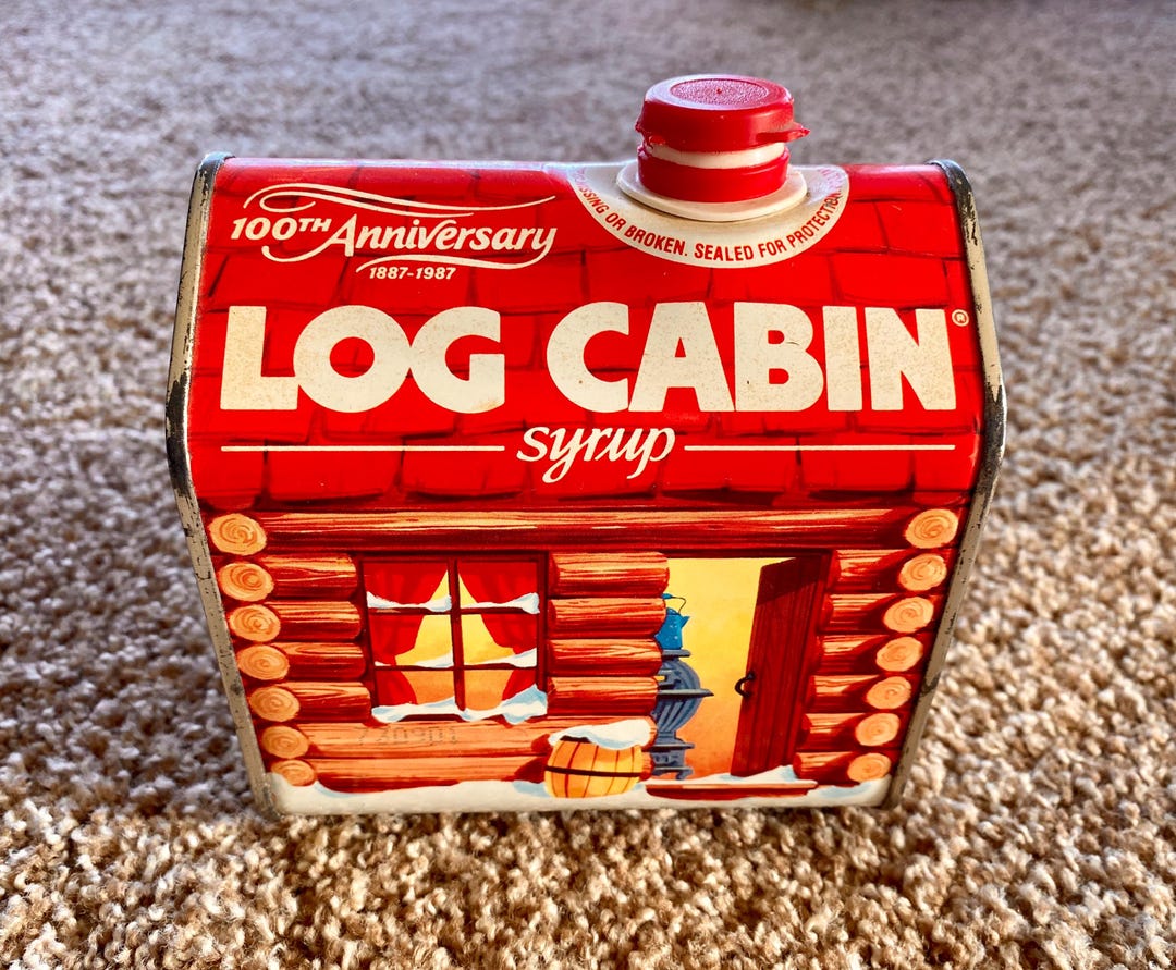 Vintage (1987) Log Cabin Syrup 100th Anniversary Collectible Tin [pre ...