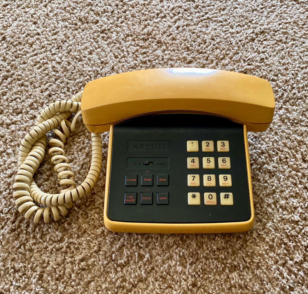 Vintage Pac-bell Comdial Push-button Phone: Retro Landline Telephone - Etsy