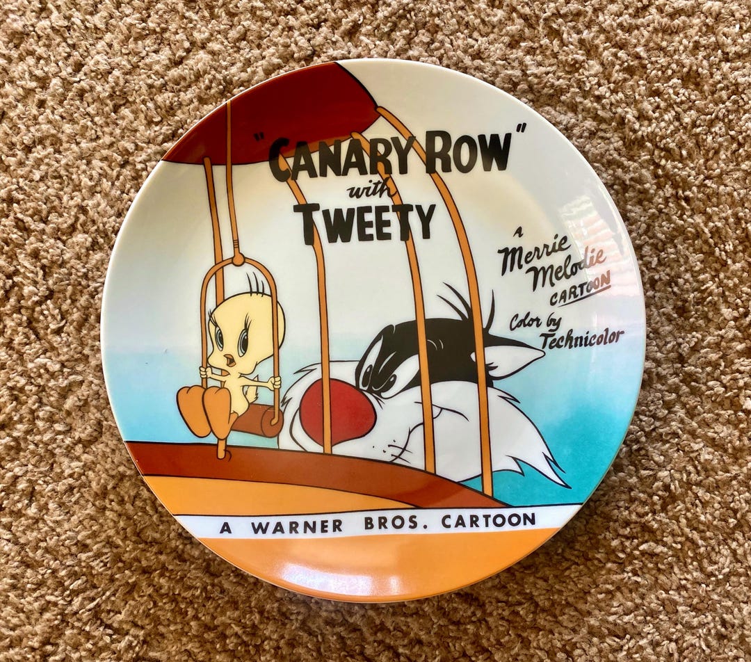 Vintage Looney Tunes Plate: Sylvester & Tweety Bird Ceramic Collectible ...