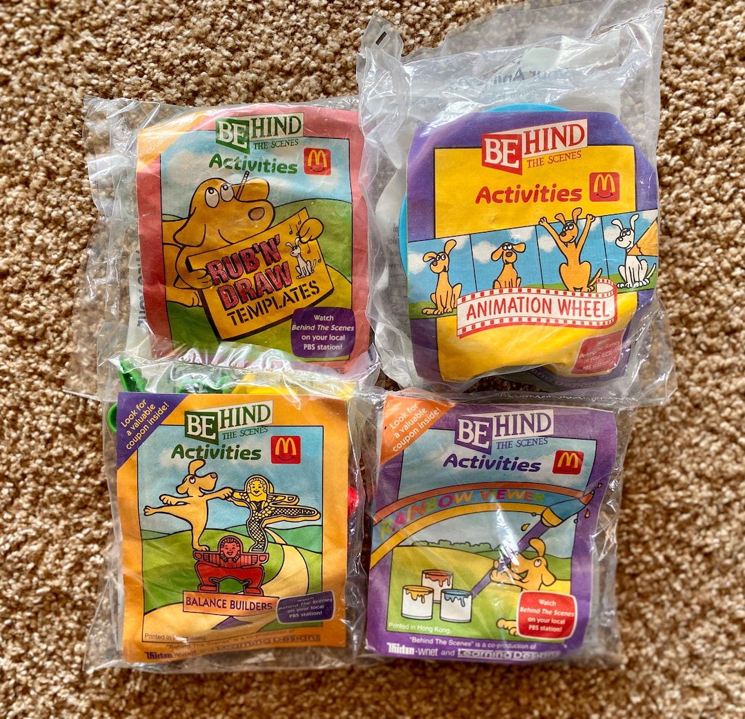 Vintage (1992) "behind the Scenes Activities" Happy Meal Toy Collection ...