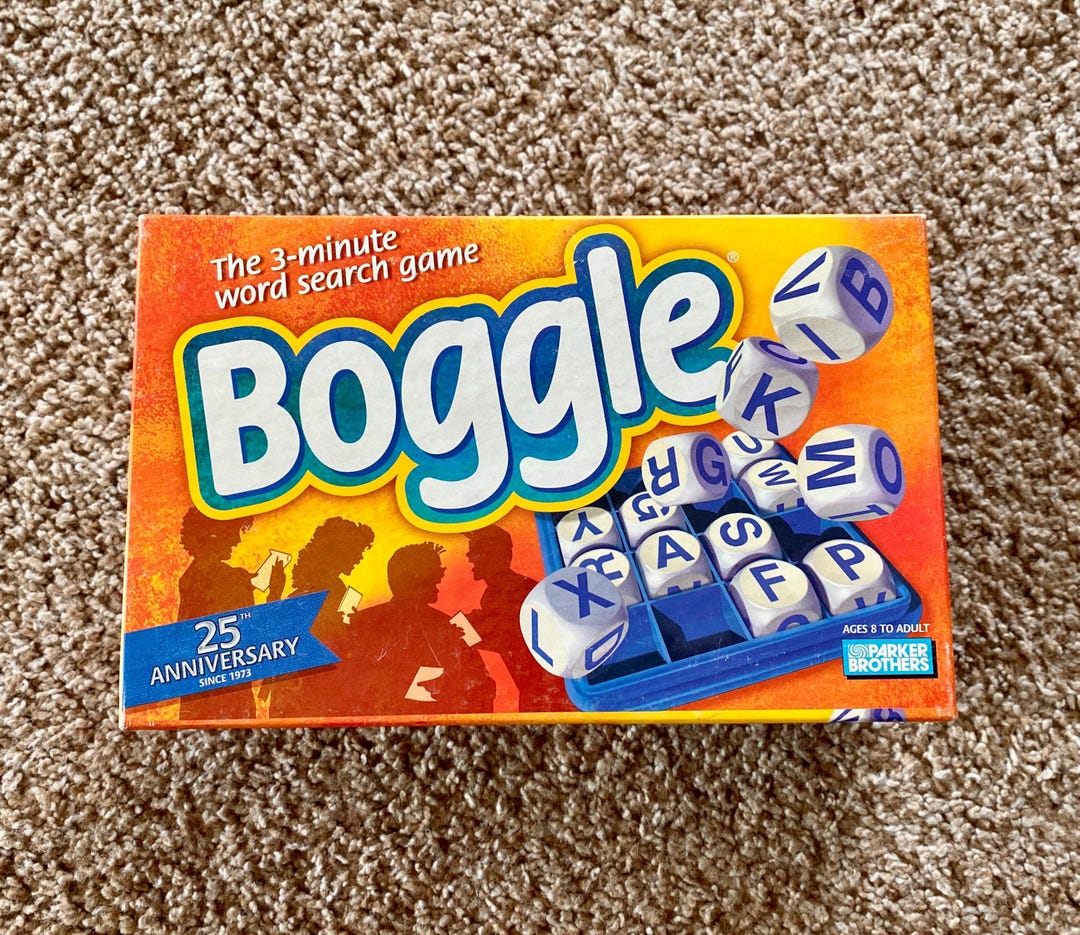 Vintage (1996) "boggle" Word Board Game | Parker Brothers Vintage Games ...