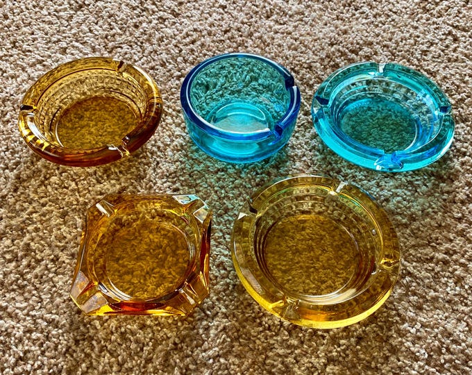 Vintage (1950s/1960s) Midcentury Glass Ashtray Variety | Retro Ashtrays ...