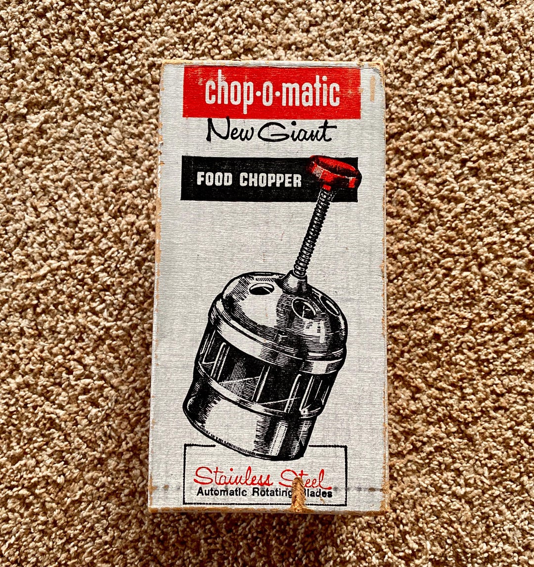 Vintage (1956) Chop-o-matic Stainless Steel "new Giant Food Chopper ...