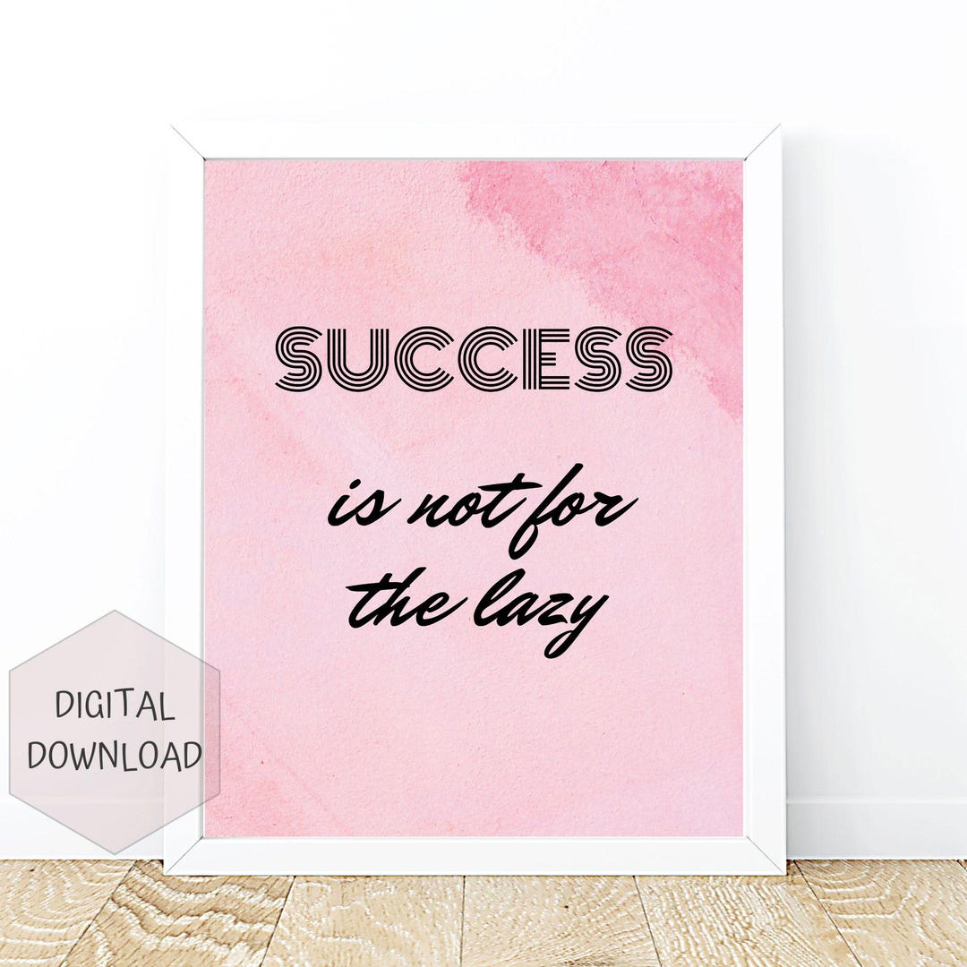 Pink Motivational Success Poster | Girl Boss Poster | Inspiring Office ...
