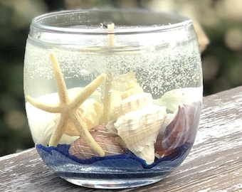 Seascape Gel Candle Starfish Fragrant and Ocean Themed ocean Gel Candle ...