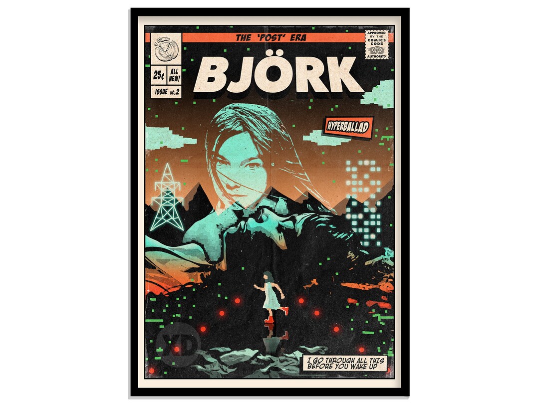 Bjork Hyperballad Vintage Comic Cover Art Print - Etsy