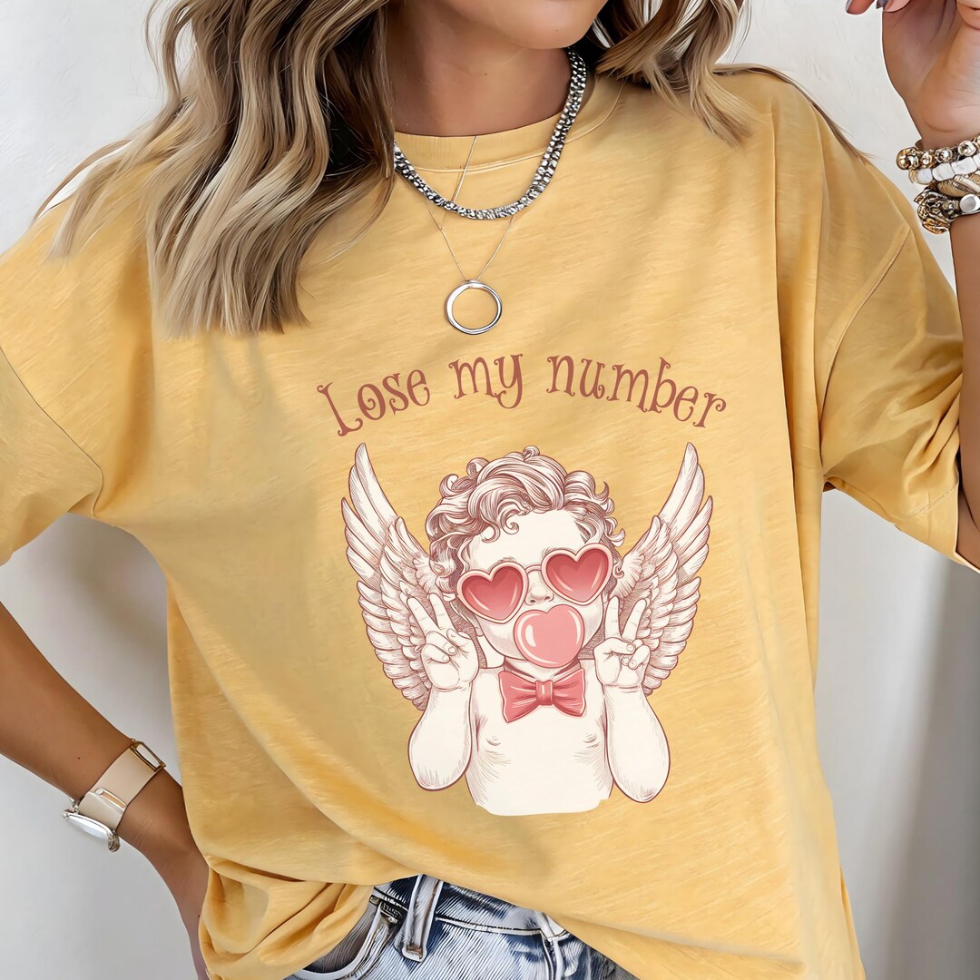 Lose My Number Angel Shirt - Sassy Cherub Tee - Anti Boys Feminist ...