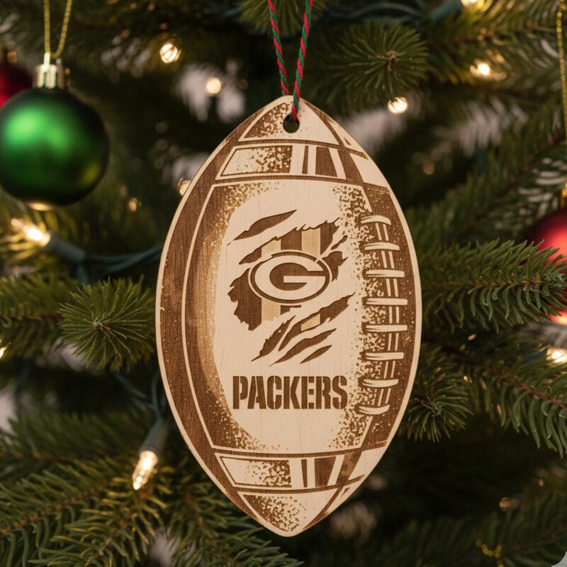 Green Bay Packers Christmas Ornament - Etsy