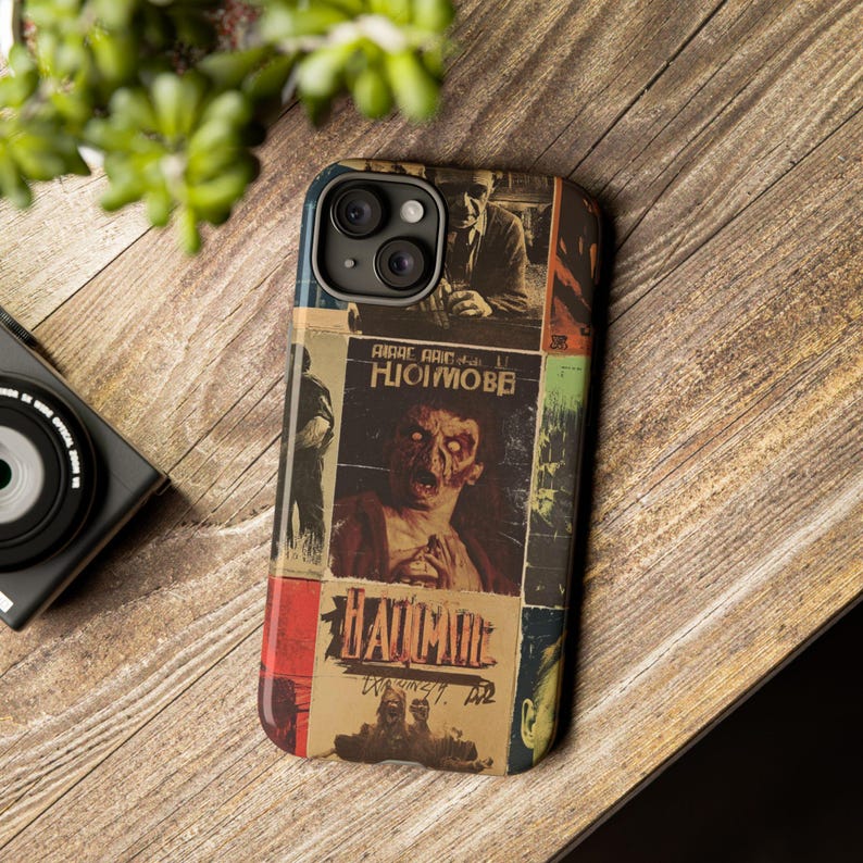Retro Horror Movie Collage Poster Phone Case for iPhone & Samsung ...