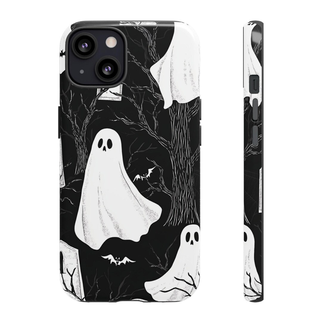 Halloween Ghosts in the Graveyard Phone Case Compatible With iPhone and ...