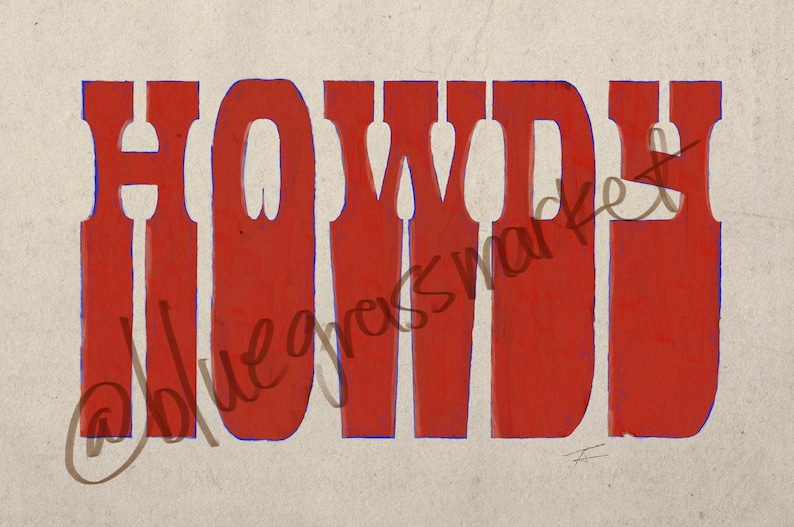 Howdy - Etsy