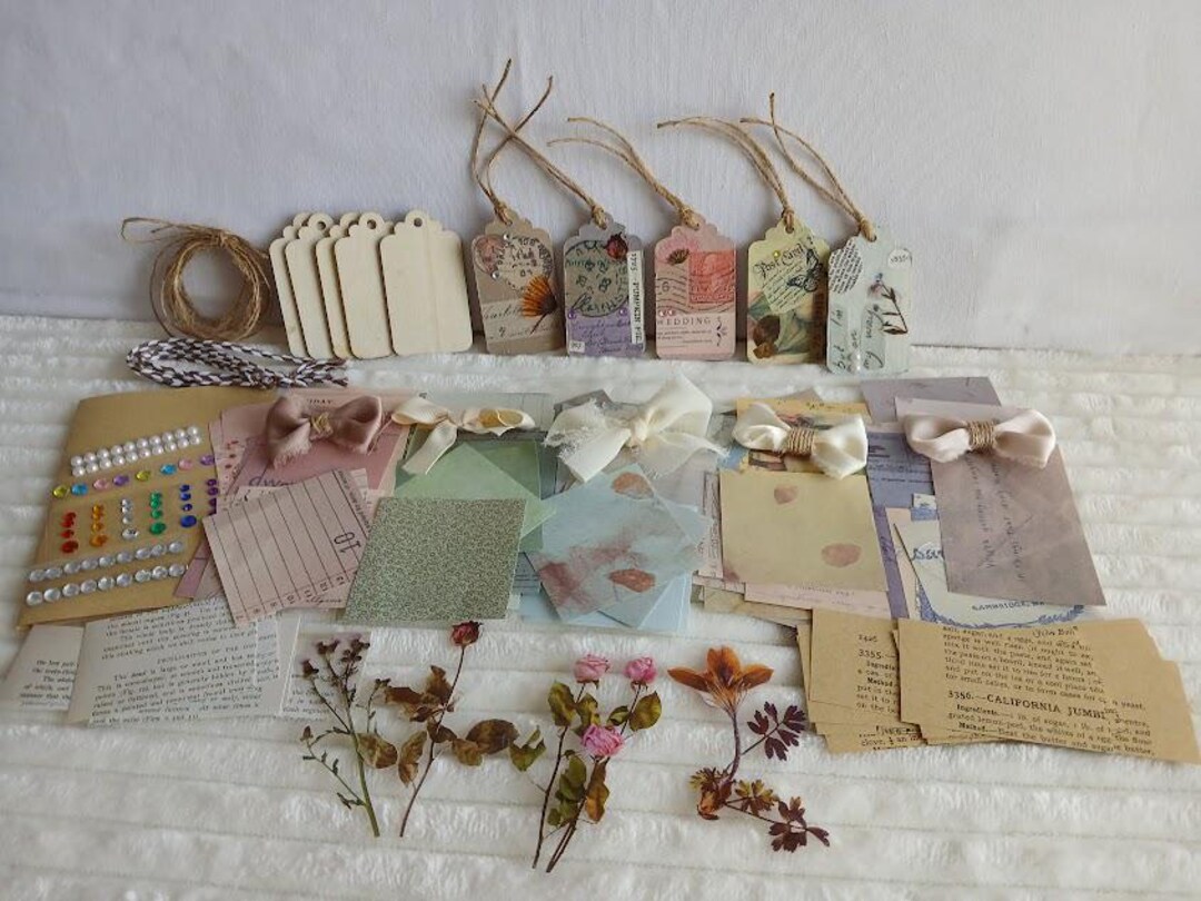 DIY Decoupage Tag Craft Kit, Blank Wood Tags Set of 5,tags Gift Labels ...
