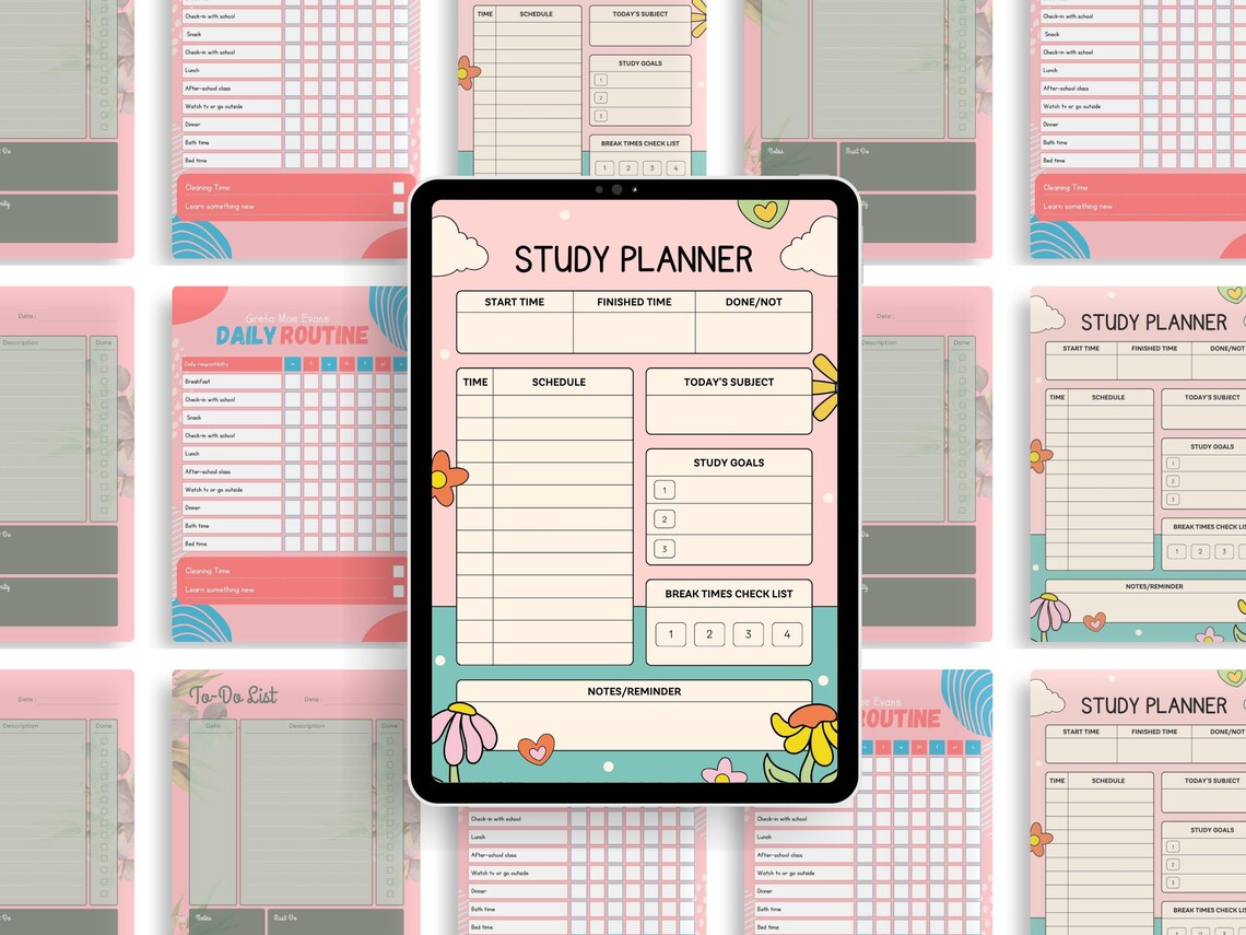 Academic Organization Kit: Student Planner With To-do List, Class ...