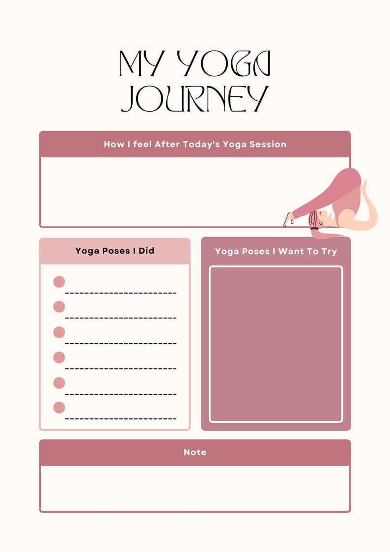 Gratitude Journal & Yoga Planner Digital Bundle for Mindful Wellness - Etsy