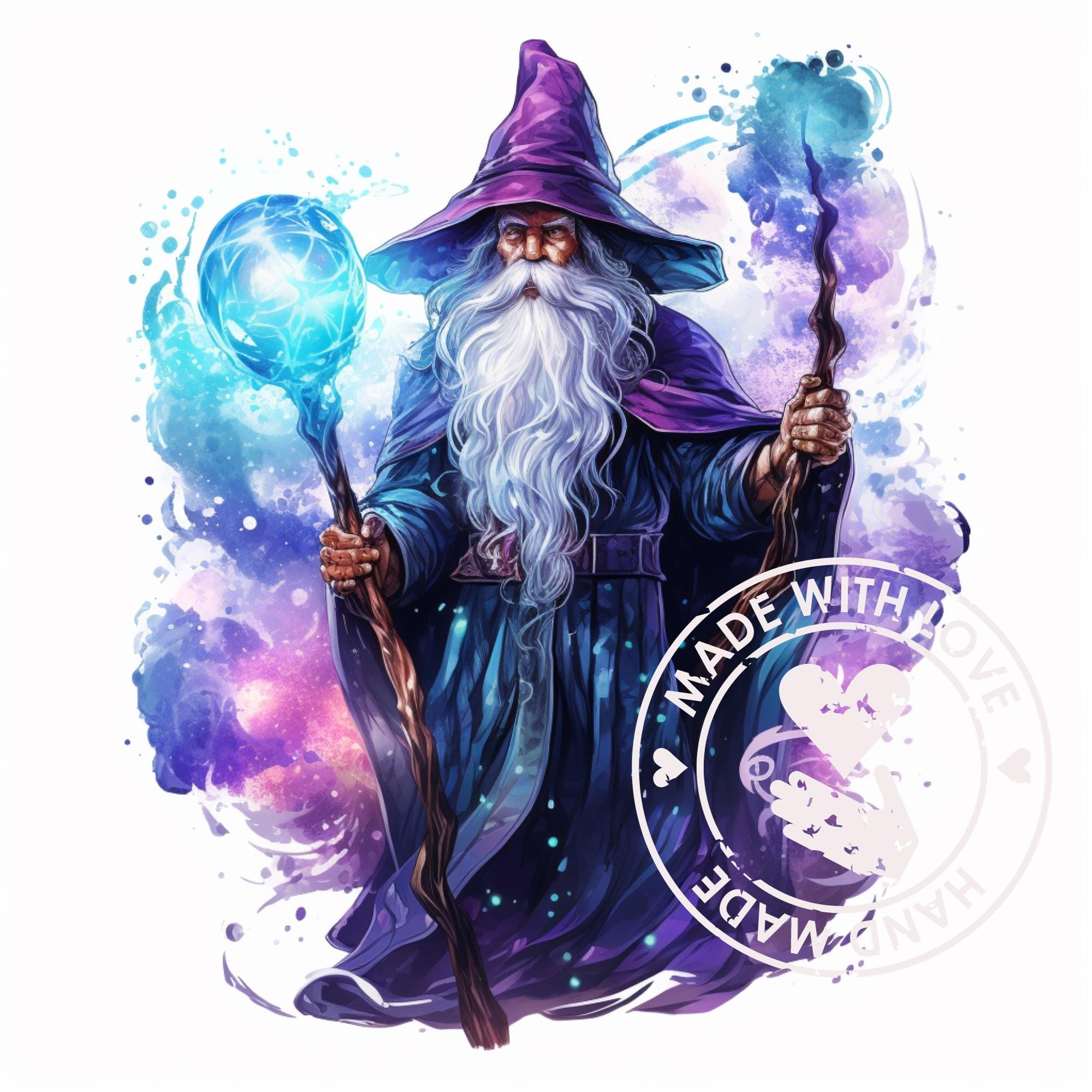 Enchanting Wizard Digital Art Files - Etsy